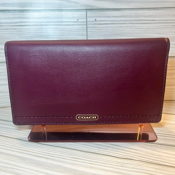 Coach | Bags | Coach Plum Checkbook Cover | Poshmark